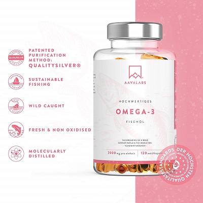 Aava Labs Omega 3 el Mejor Aceite de Pescado del 【2023】