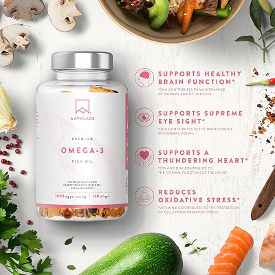 Aava Labs Omega 3 el Mejor Aceite de Pescado del 【2023】